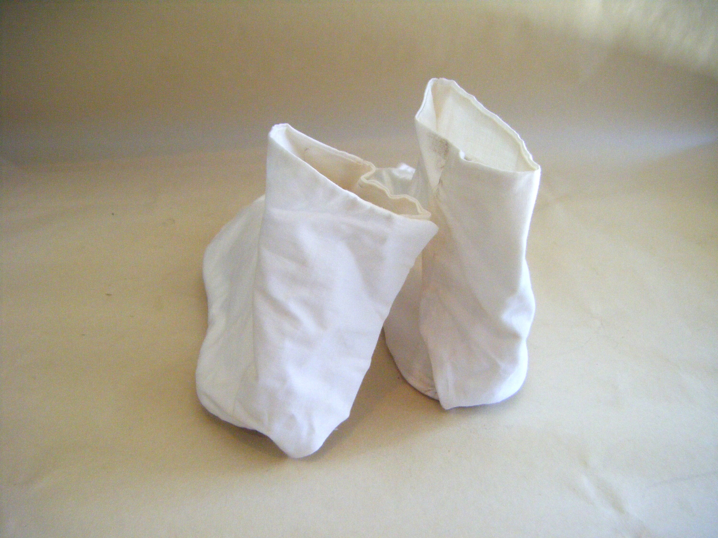 Vintage White Tabi Japanese Split Two Toed Slipper House Shoes Size ...