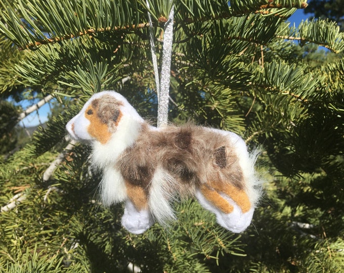 Red Merle Australian Shepherd Ornament Aussie Ornament Christmas ...