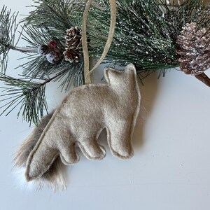 Fox Ornament - Felt and Faux Fur Artisan Handmade Ornament - Red Fox ...
