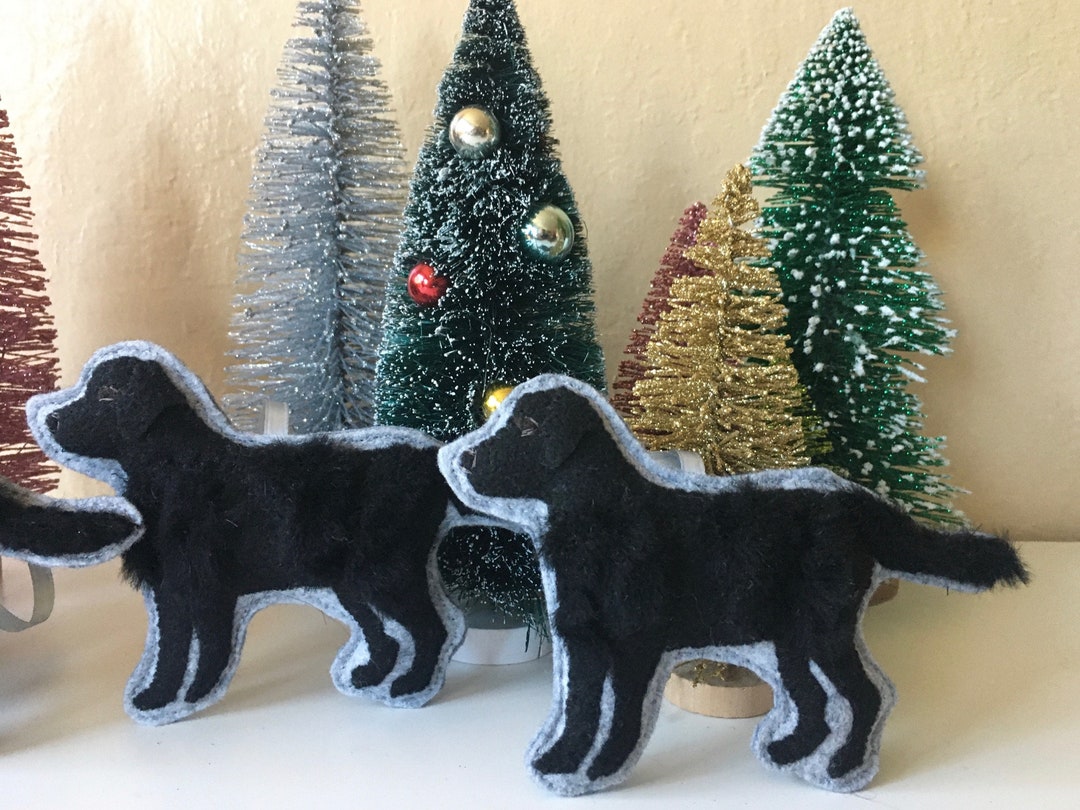 Black Lab Ornament Labrador Retriever Ornament Felt Black Lab Christmas ...