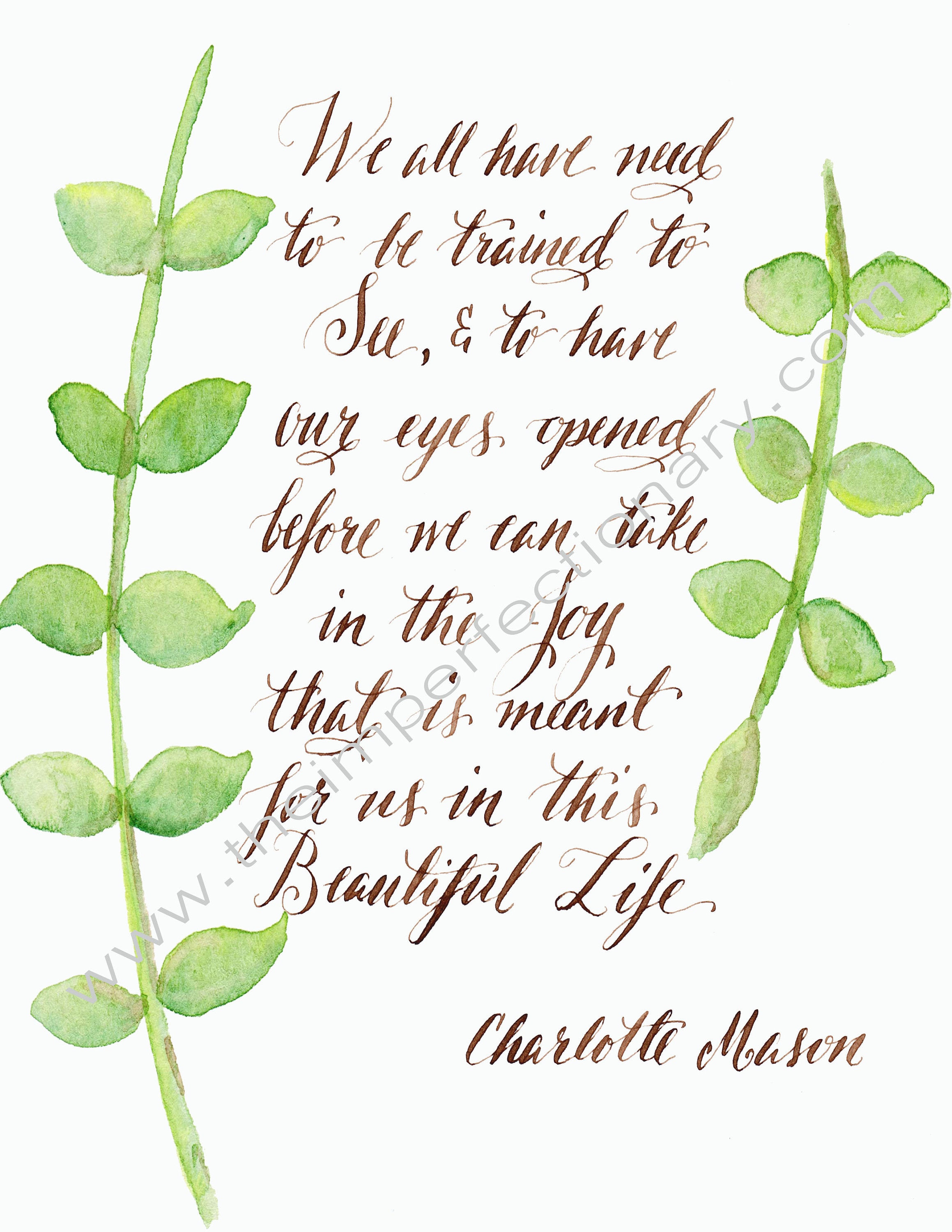 We All Have Need to Be Trained to See Charlotte Mason quote | Etsy