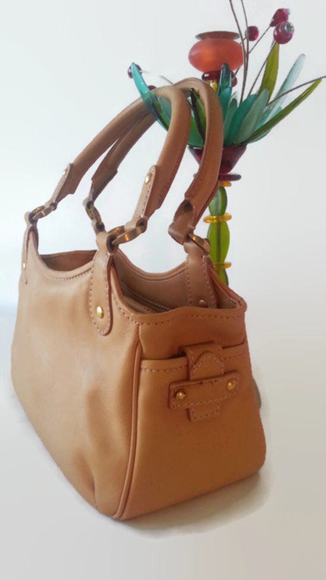 Sensational St John Knit Handbag Camel Leather Handbag From | Etsy