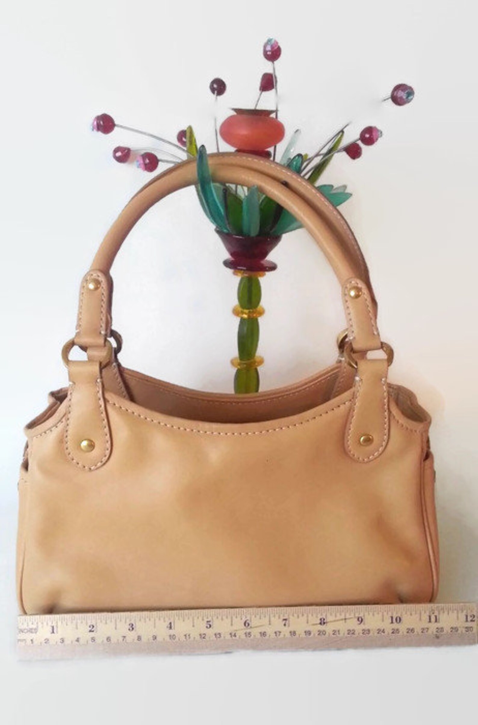 Sensational St John Knit Handbag Camel Leather Handbag From | Etsy