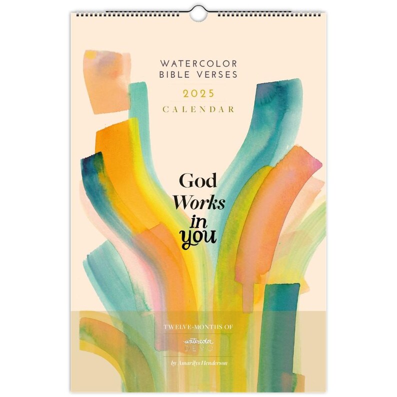 Watercolor Bible Verses 2025 Calendar: God Works in You - Etsy