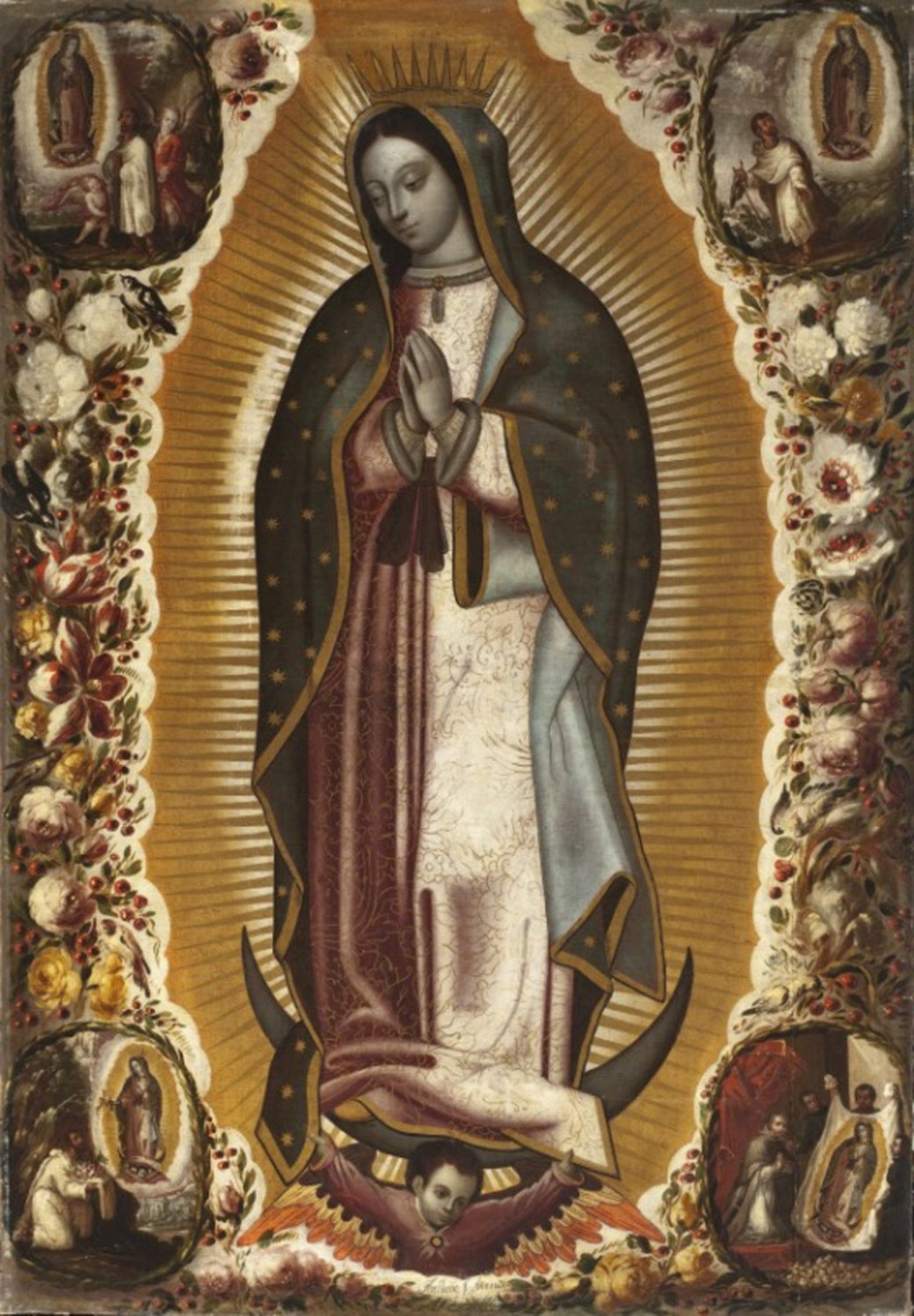 Our Lady of Guadalupe, Virgin of Guadalupe, Catholic Handmade Icon, on ...