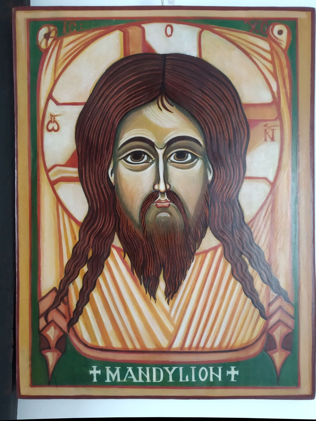 Mandylion the Holy Face Jesus Christ Orthodox Icon Handmade Painting ...