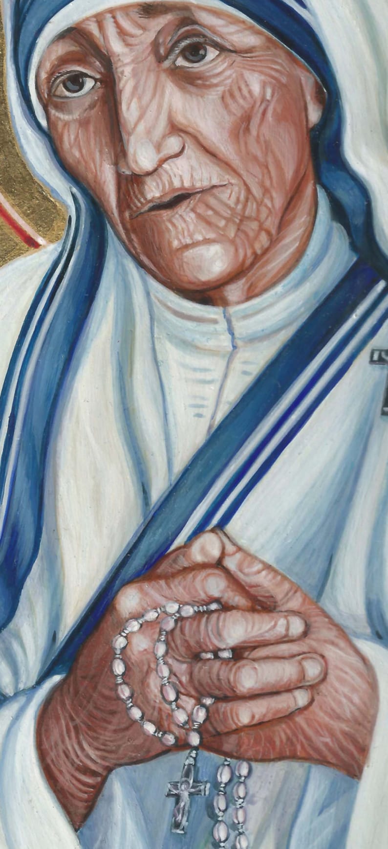 Saint Teresa of Calcutta Icon: Original Catholic Art, Gold Leaf - Etsy