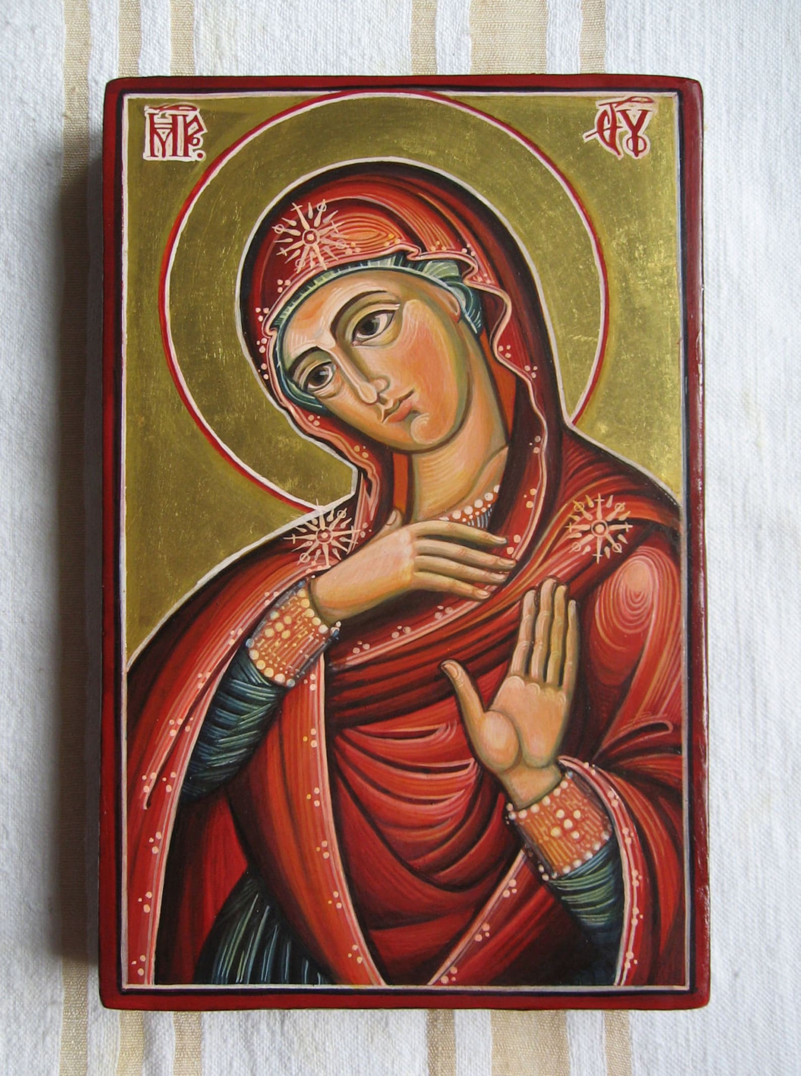 Virgin Mary. Byzantine Icon Handmade Painted. Catholic Icon - Etsy