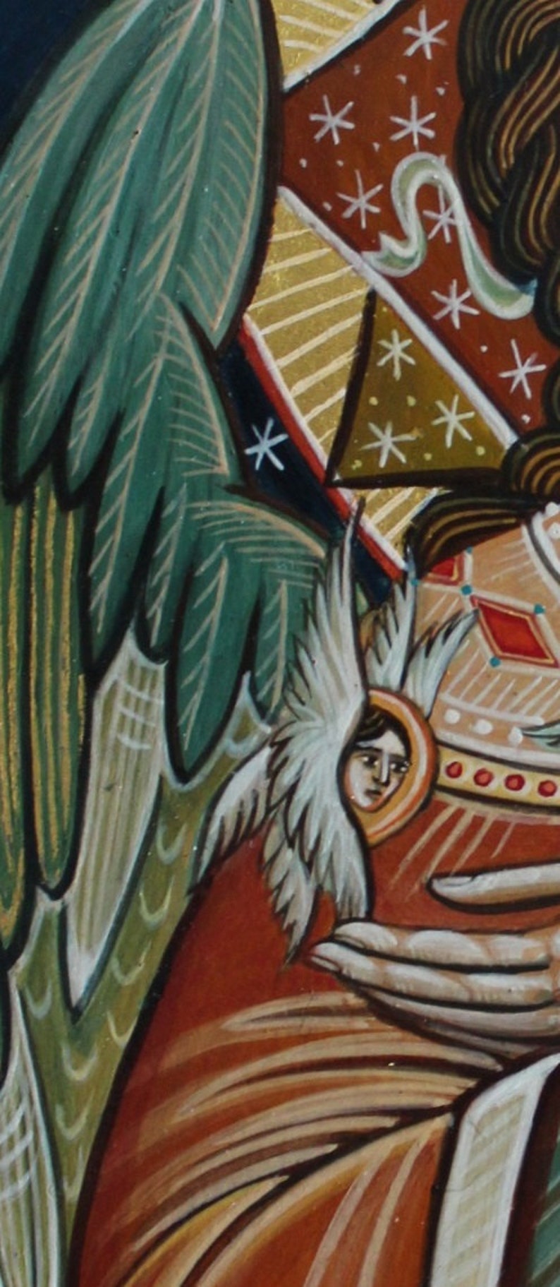 The Angel of Blessed Silence Original Ortodox Icon Handmade Painted on ...