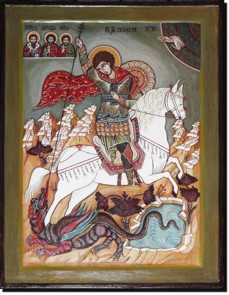 Saint George. Byzantine Icon Handmade Painted. Made Only on Demand. - Etsy