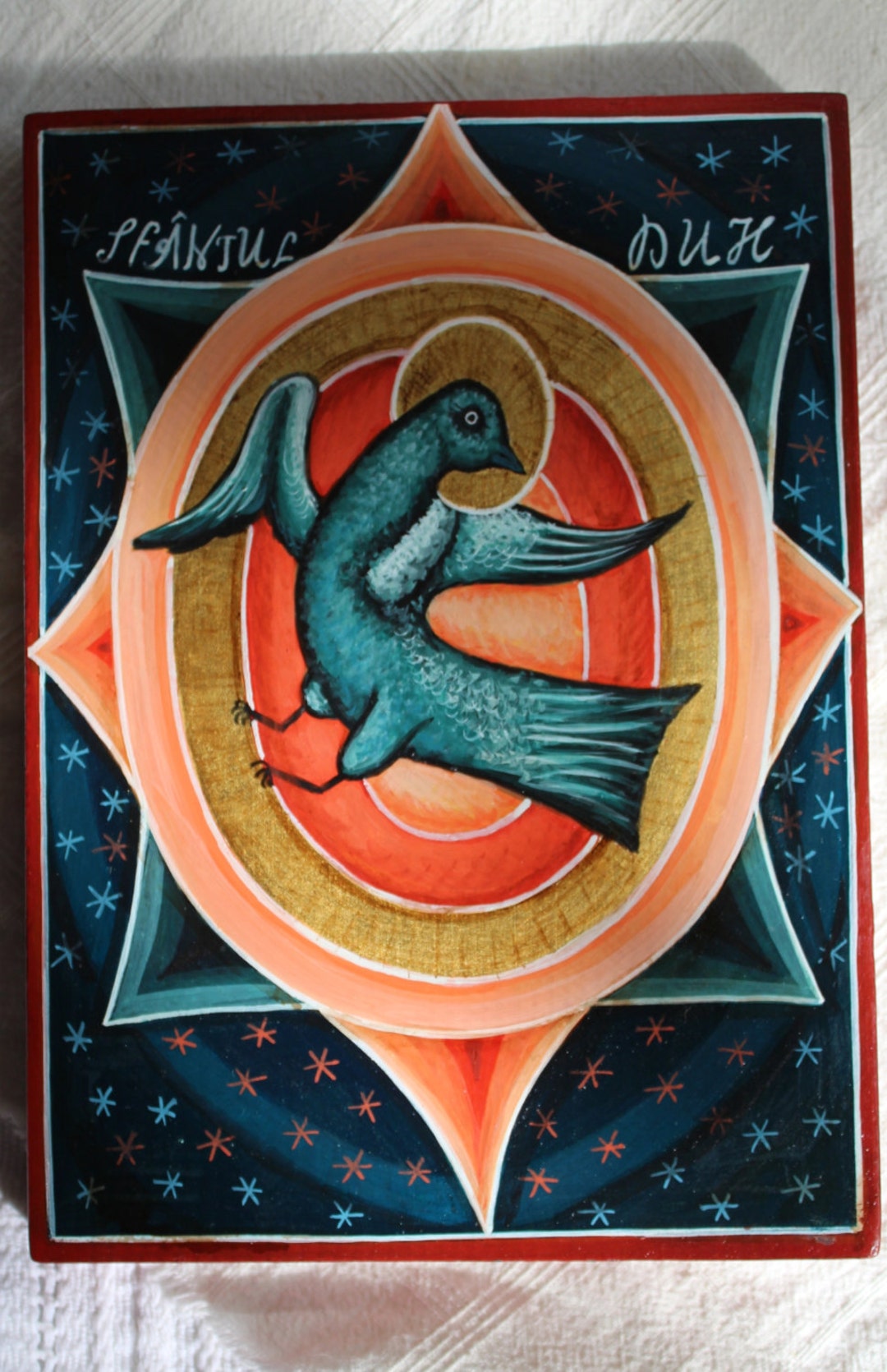 Holy Spirit. Byzantine, Romanian Icon Handmade Painted on Order - Etsy