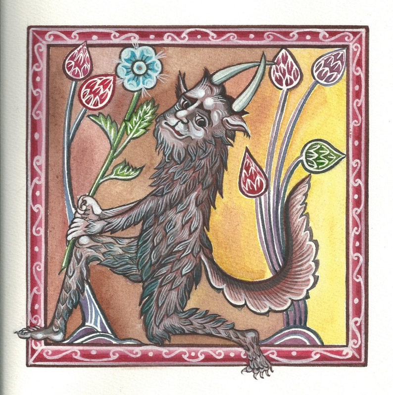 Medieval Devil. Original Hand Painting. - Etsy