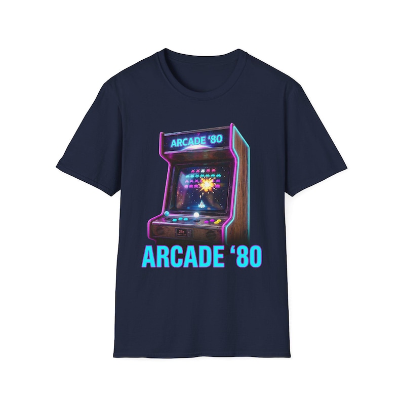 Retro Arcade '80 T-shirt | Vintage Video Game Arcade Cabinet Tee - Etsy