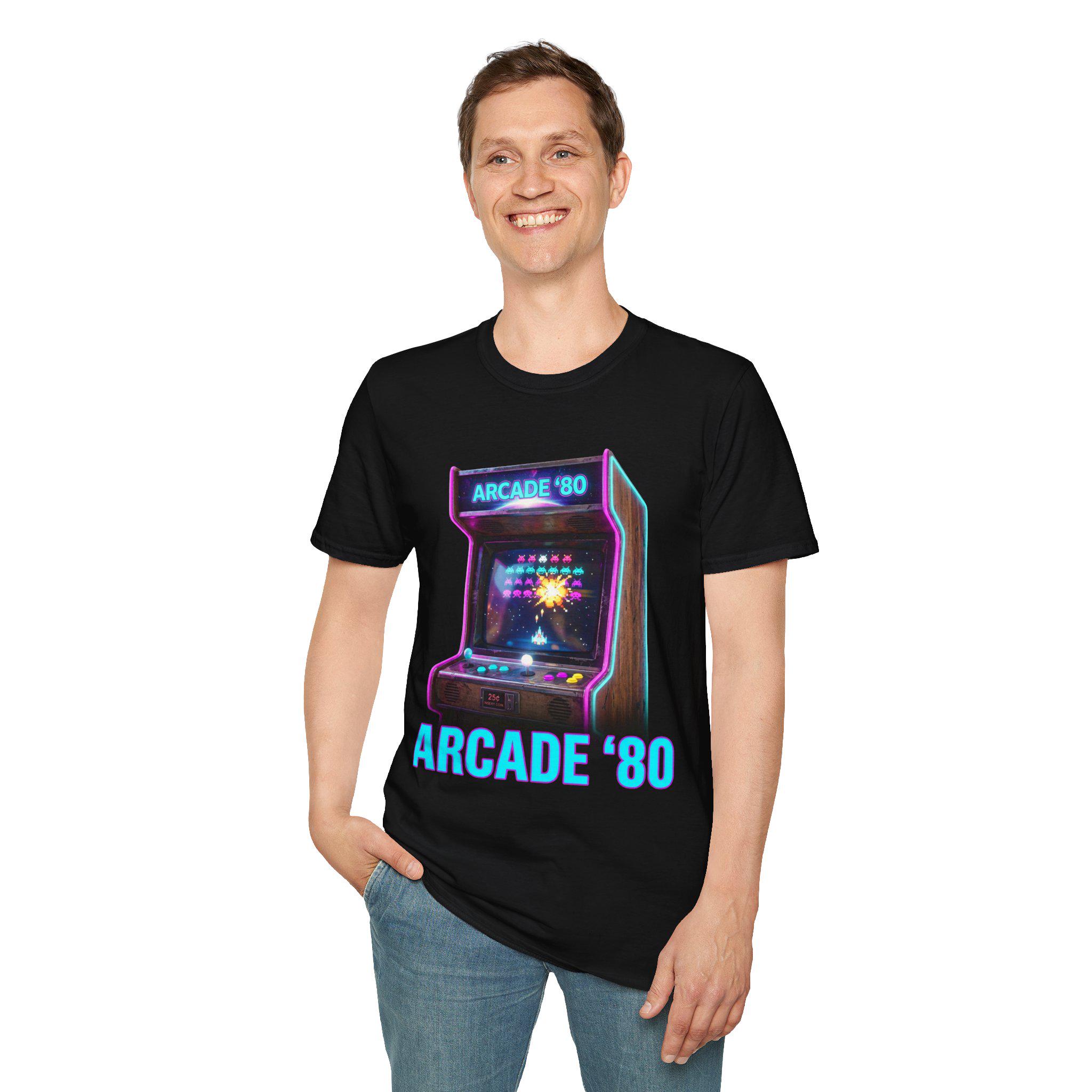 Retro Arcade '80 T-shirt | Vintage Video Game Arcade Cabinet Tee - Etsy