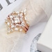 Square Diamond Wedding Rings Set, Unique Engagement Rings, Princess Cut ...