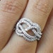 Diamond Wedding Ring Set, Infinity Knot Ring, Diamond Engagement Ring ...