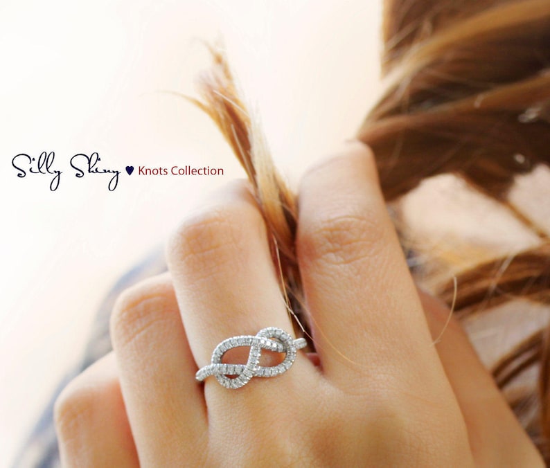 Infinity Engagement Ring Unique Engagement Ring the | Etsy