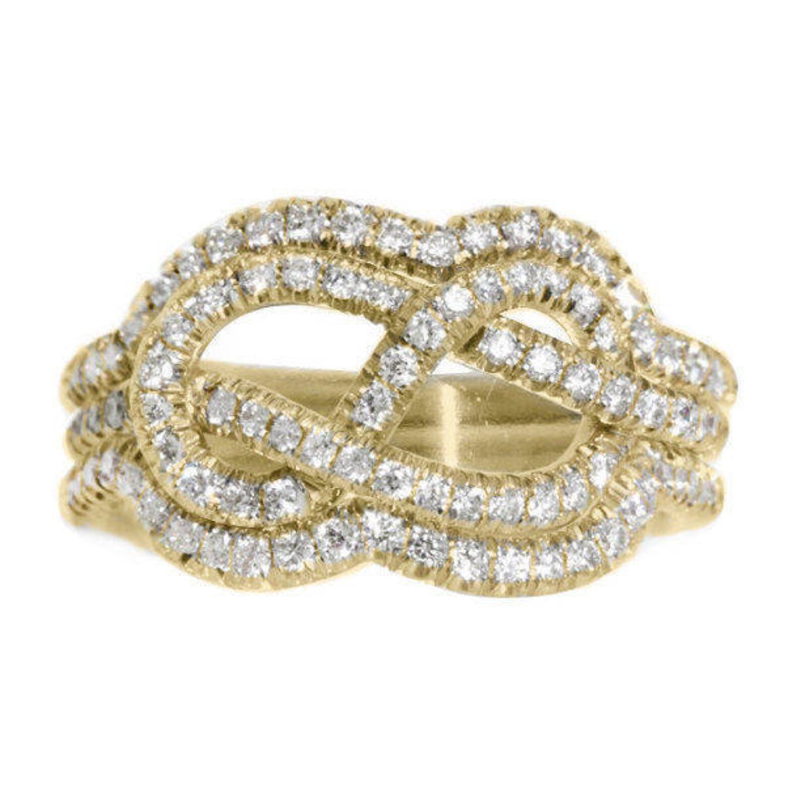 Diamond Wedding Ring Set Infinity Knot Ring Diamond - Etsy