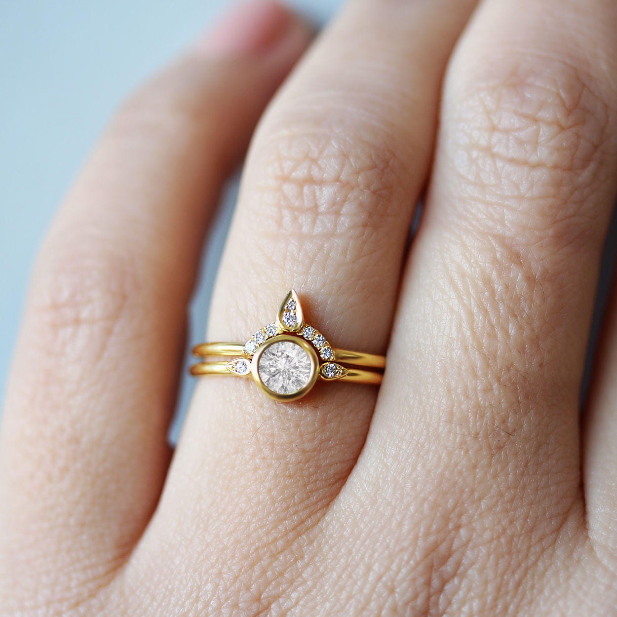 Solitaire Diamond Wedding Ring, Unique Diamond Engagement Ring ...