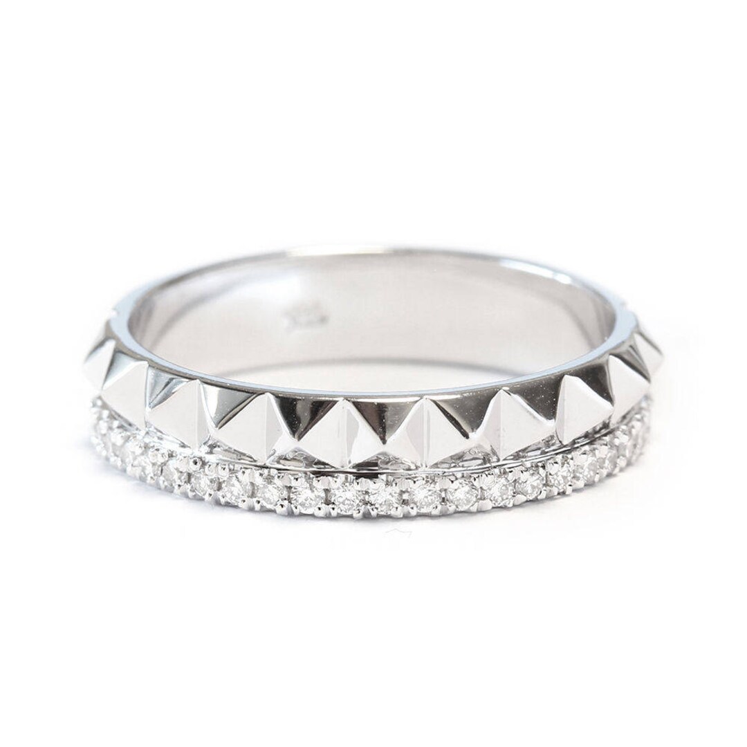 Pyramid Gold & Diamond Unique Wedding Band Eternity Diamond - Etsy