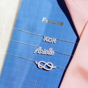 Large Infinity Knot Necklace, Diamond Pendant Necklace, White Gold ...