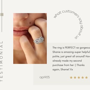 Double Infinity Knot Ring, Gold Diamond Wedding Band, 0.75 CT Diamond ...