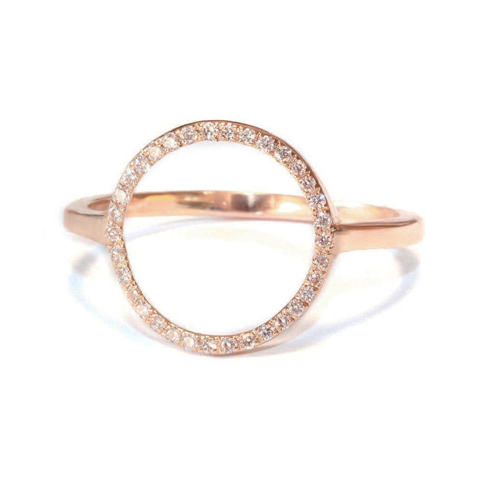 Circle Diamond Ring Circle of Life Diamond Ring Circle - Etsy