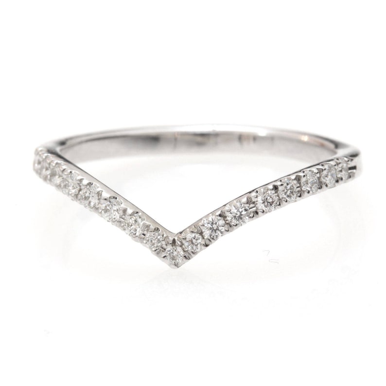 Chevron Diamond V Ring, Diamond V-ring With Pave Diamonds, Diamond ...