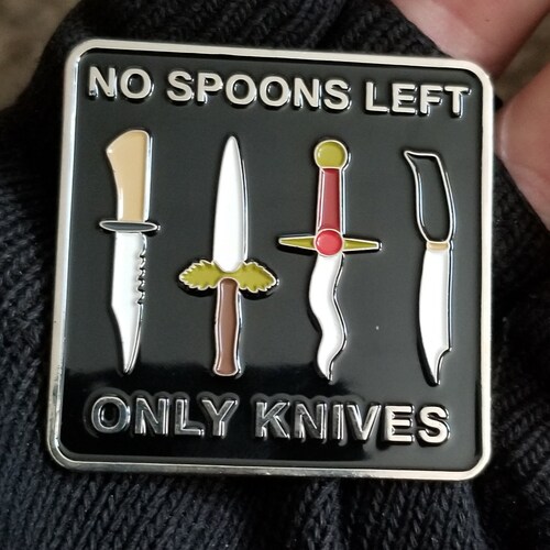 Low on Spoons Hard Enamel Lapel Pin - Etsy