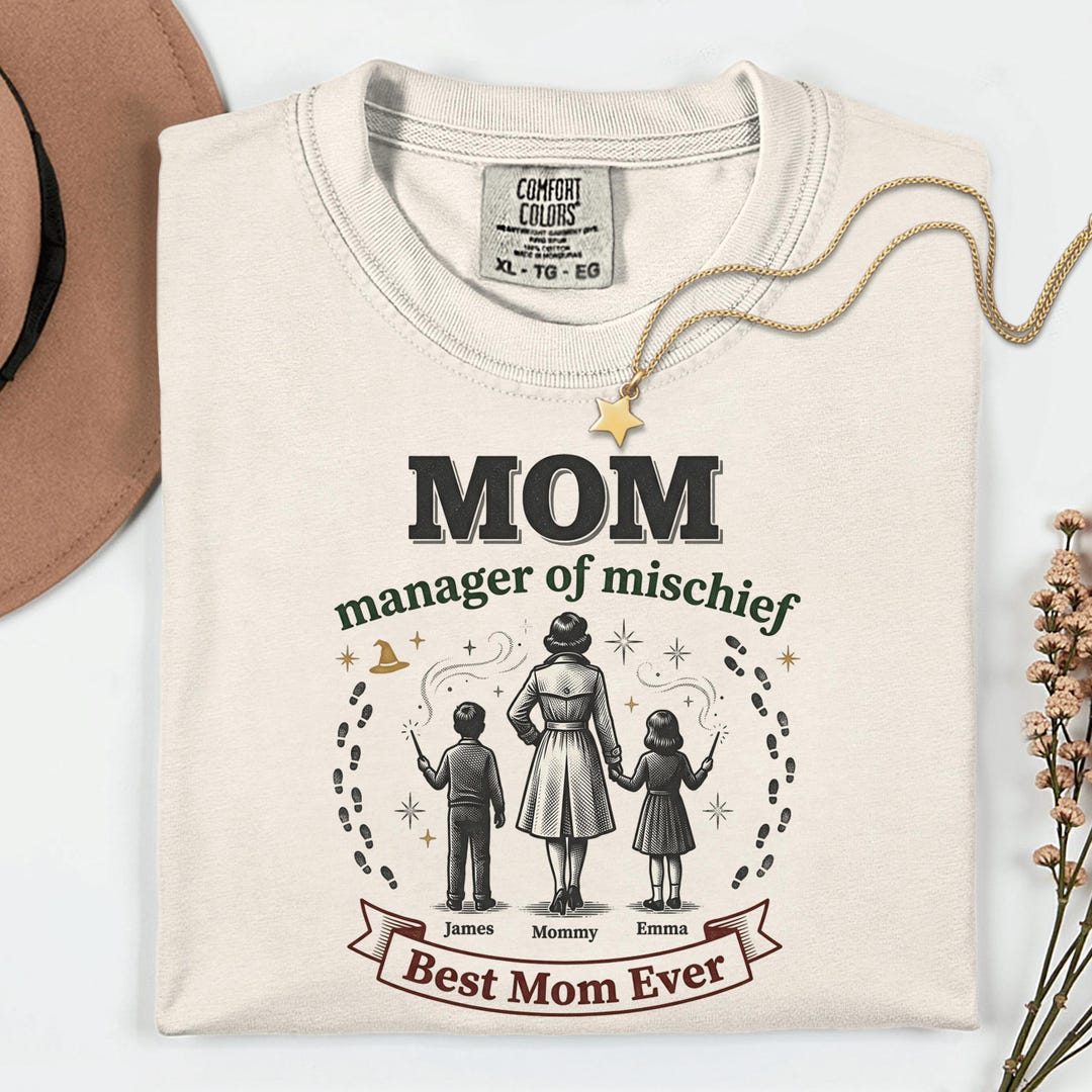 Custom Mom Manager of Mischief, Best Mom Ever, Mommy and Son Shirts ...