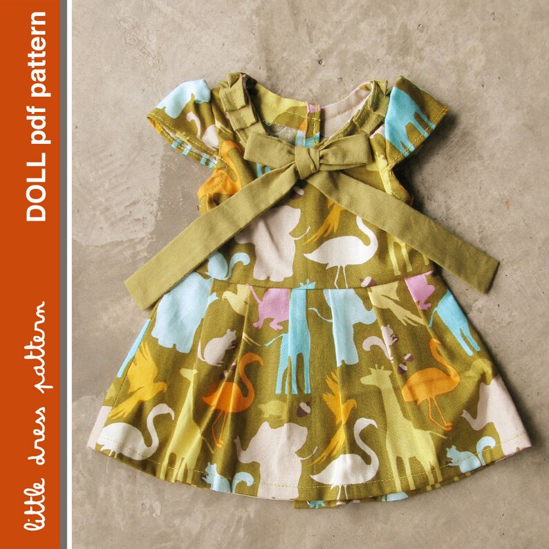 Stella Doll Dress Pdf Pattern Doll Size 18 Inch Pdf Downloadable Easy