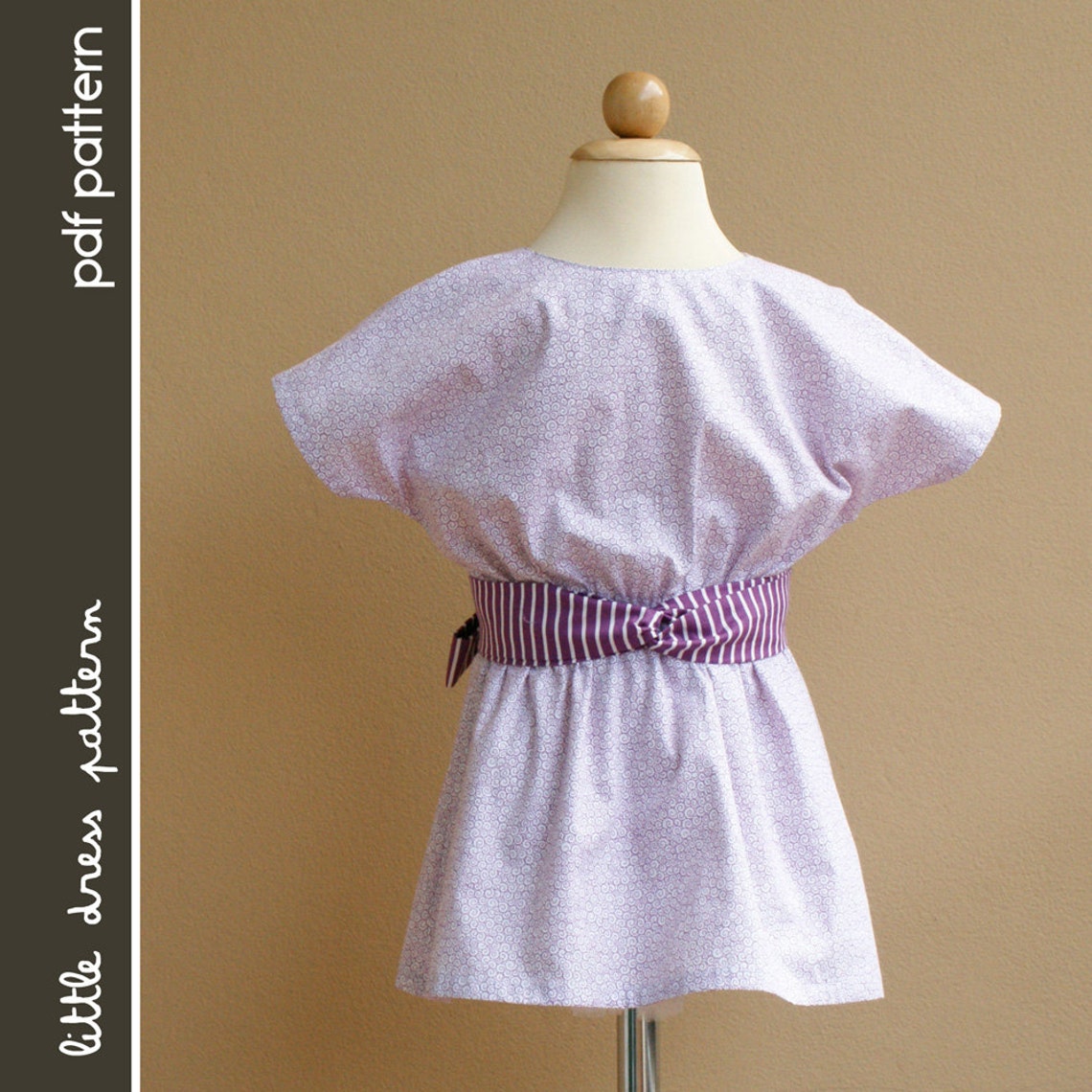 Kimono Dress - PDF Pattern - Size 12 Months to 8 Years Old and Tutorial ...