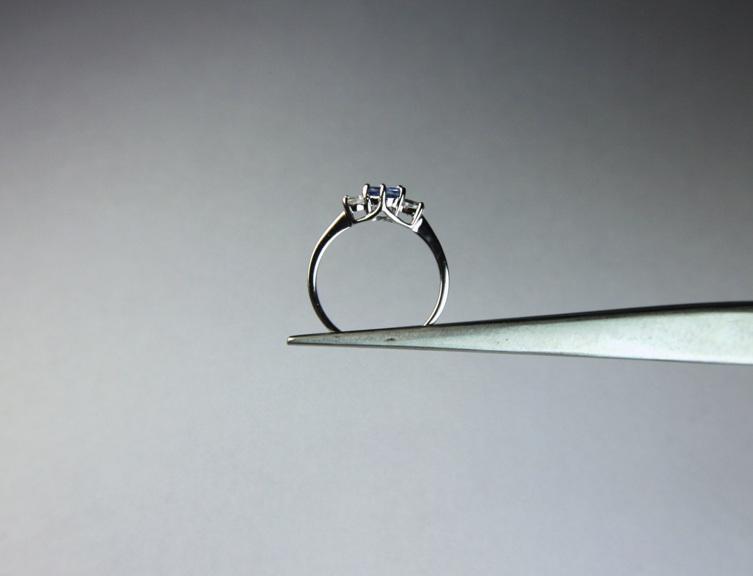 Genuine Tanzanite Round in an Accented Sterling Silver Ring - Etsy