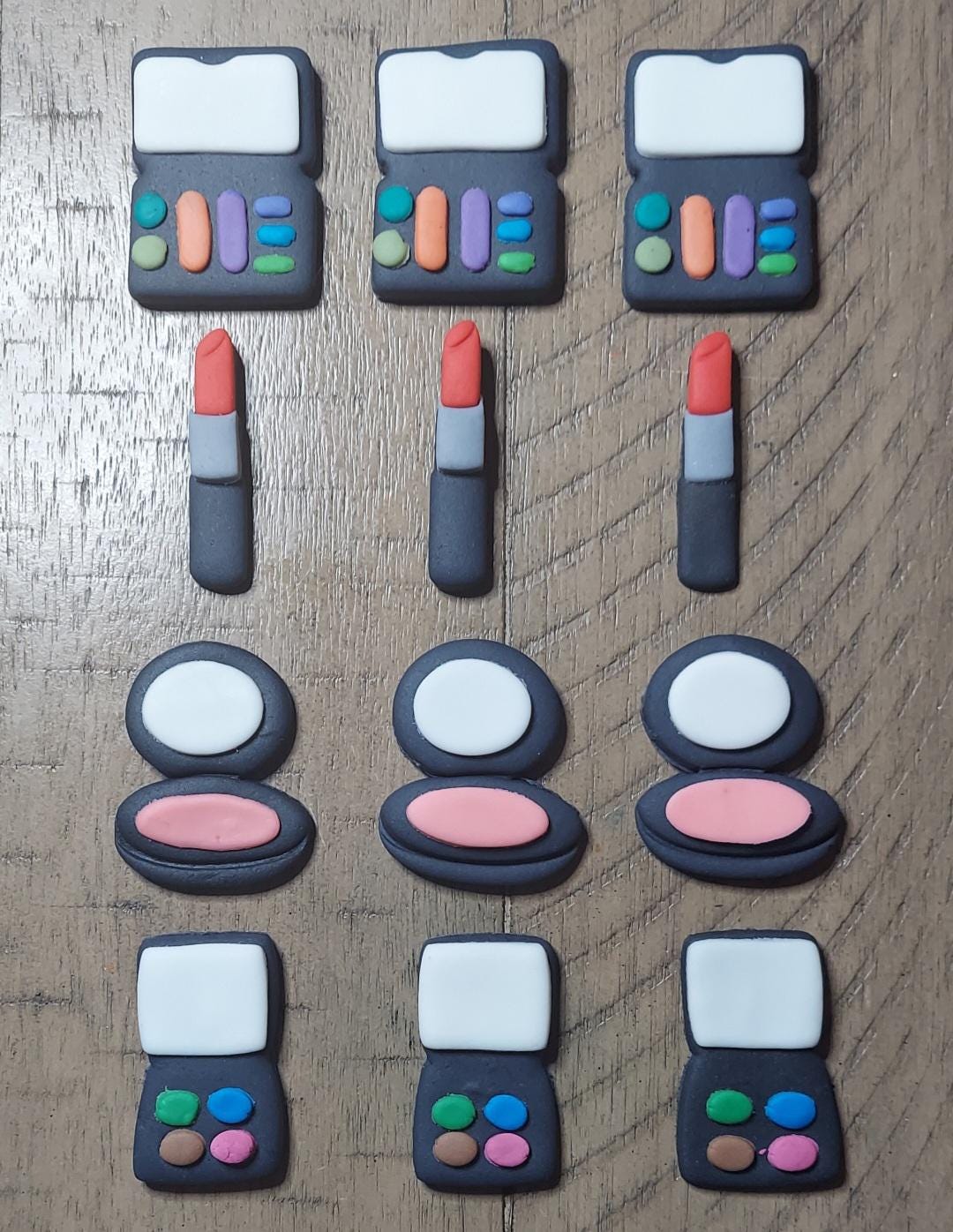 Handmade Edible Makeup / Make up - Compact / Lipstick Set Fondant ...