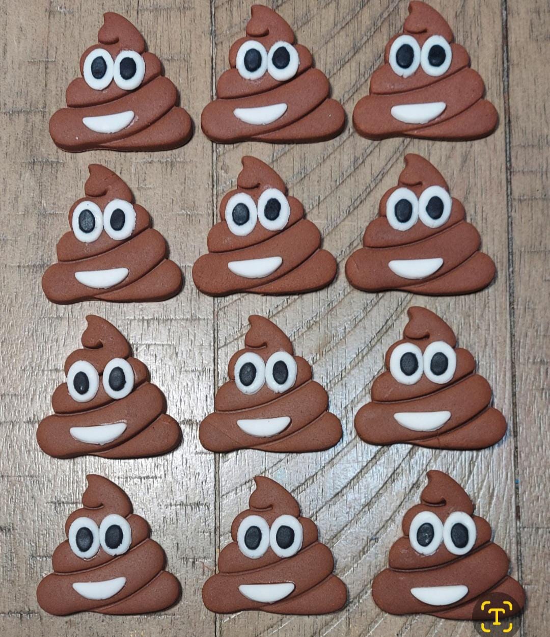Handmade Edible Smiling Poo / Poop / Emoji Inspired Fondant Cupcake ...