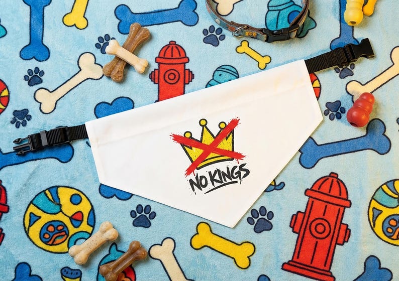 No Kings Dog Bandana - Resistance Pet Accessories - Etsy