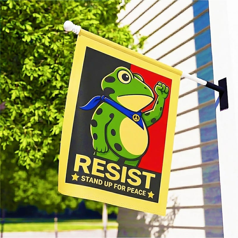 Resistance Frog Flag - Etsy UK