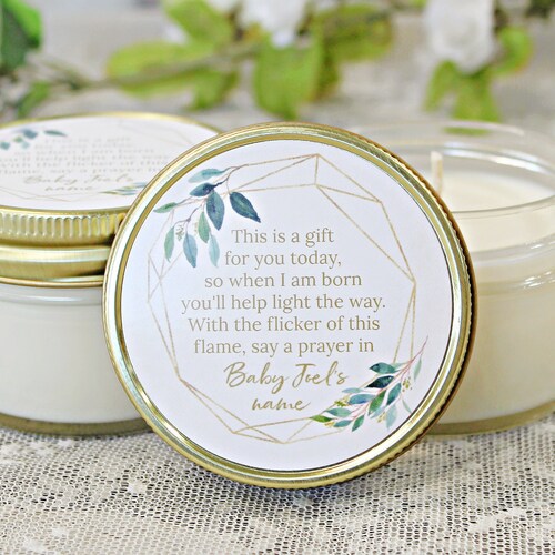 Greenery Baby Shower Poem Candle Favor / 4oz Candle Favors / - Etsy Greenery Baby Shower Poem Candle Favor / 4oz Candle Favors / - Etsy