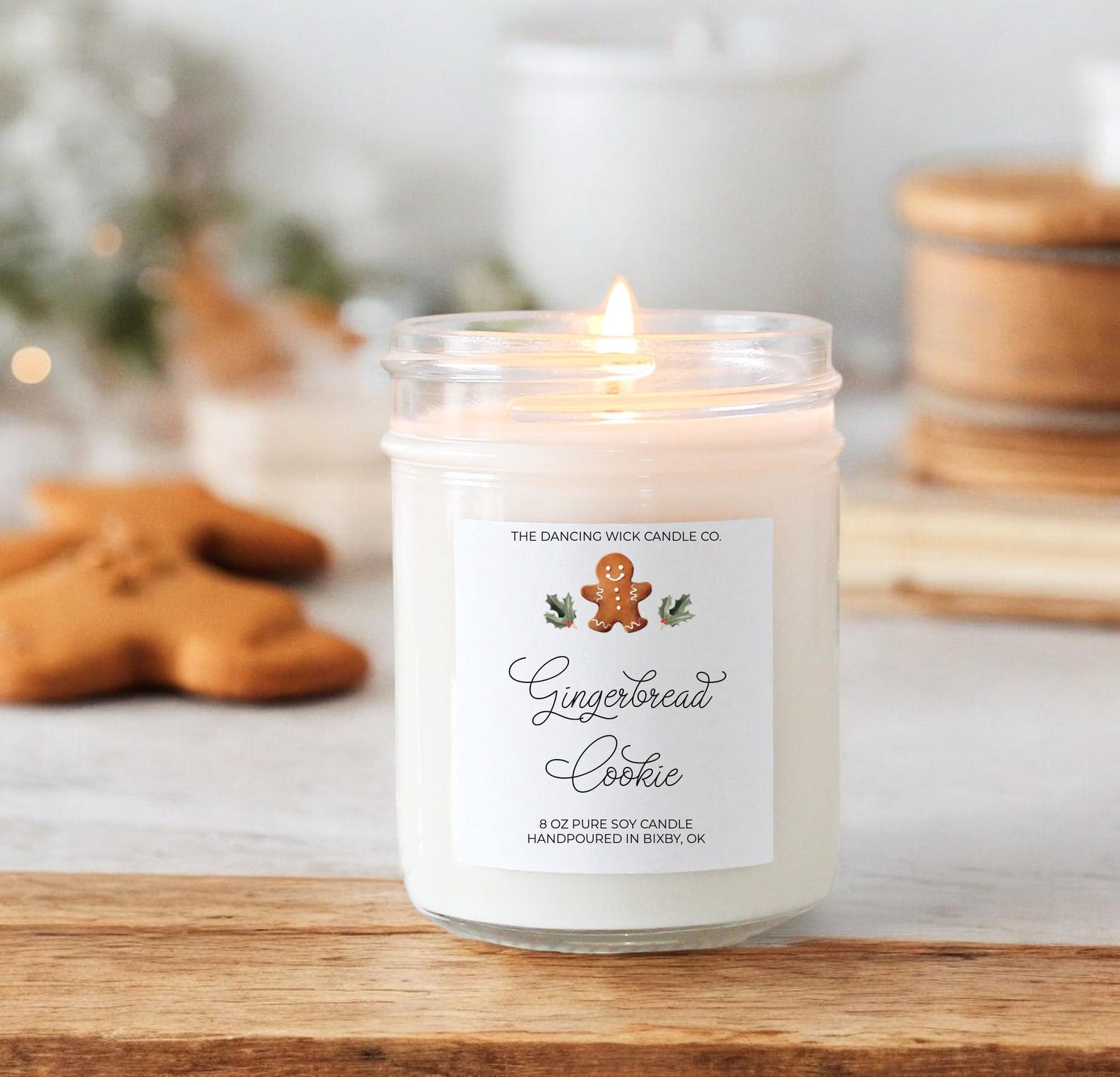 Gingerbread Cookie Soy Candle | Handpoured Christmas Scent | Holiday ...