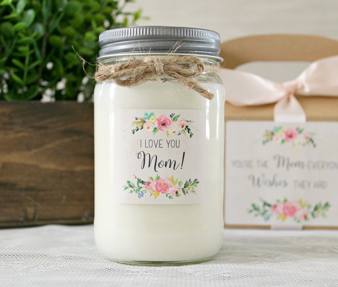 Personalized Gift for Mom / I Love You Mom / Mothers Day Gift Candle ...