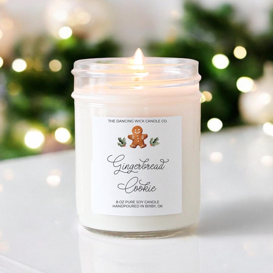 Gingerbread Cookie Soy Candle | Handpoured Christmas Scent | Holiday ...