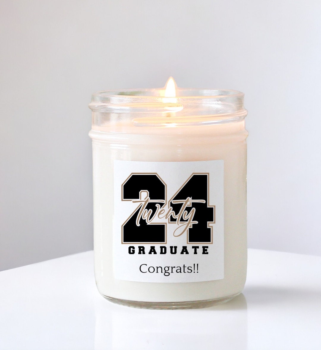 Graduation Gift Candle / Congrats Grad 2024 / Milestone Gift / Soy ...
