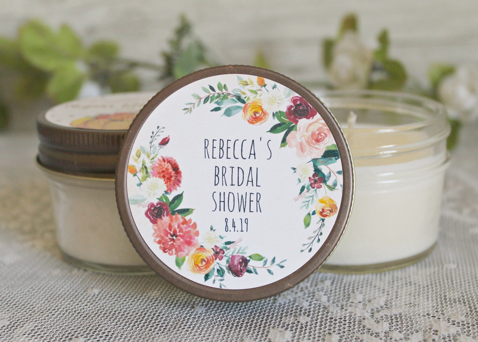 Fall Wedding Favors / Personalized 4 Oz. Candle Favors / Fall | Etsy