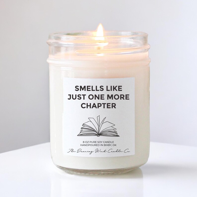 Book Lover Gift Candle: Smells Like Just One More Chapter, Soy Wax - Etsy