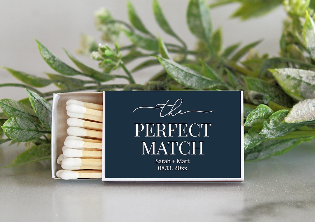 The Perfect Match Personalized Matches / Set of 10 / Wedding Favors ...