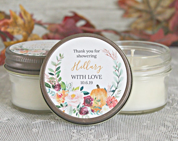 12 4 Oz Bridal Shower Favor Sunflower Rustic Favor Fall Wedding