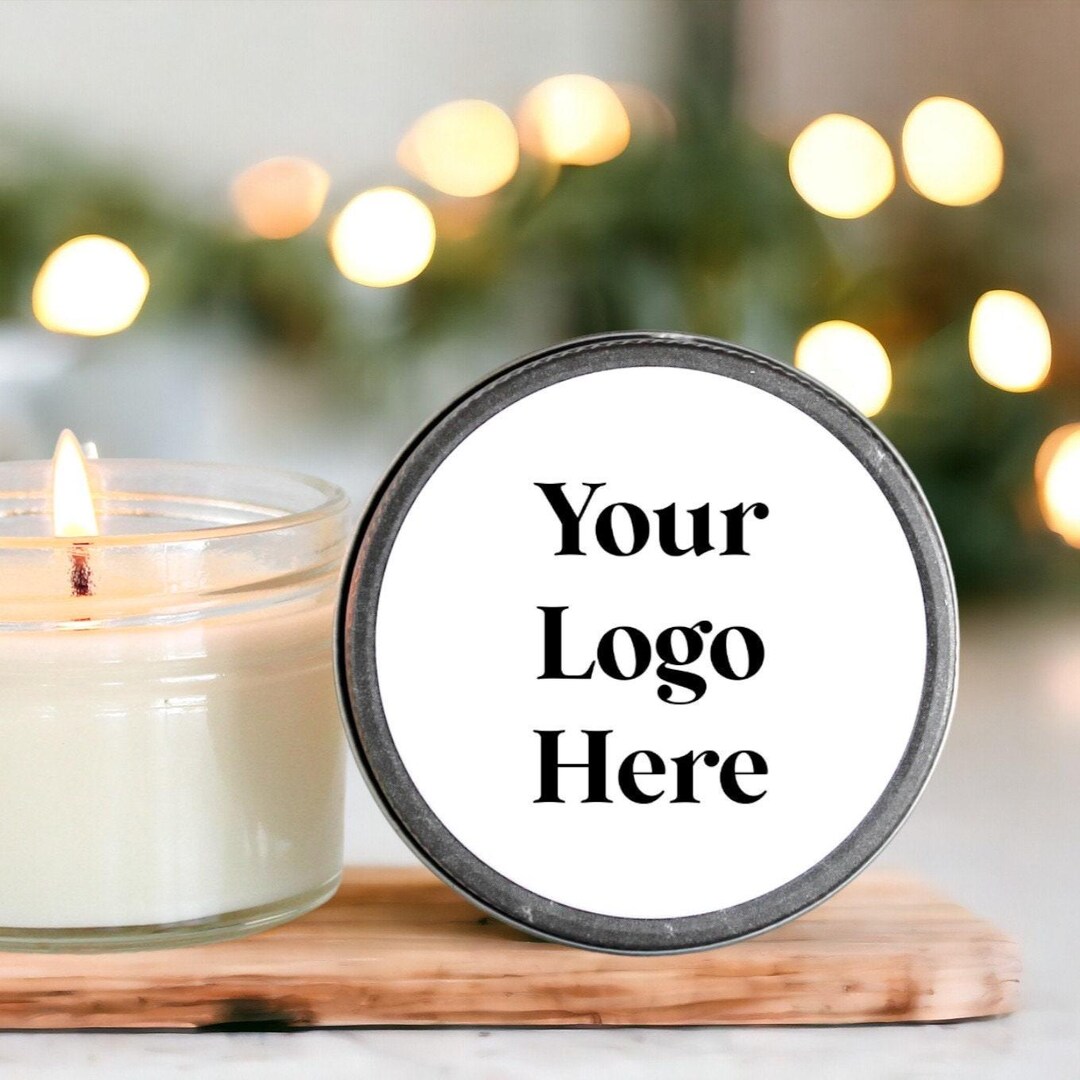 Your Logo Candles / 4 Oz Soy Candle Favor / Holiday Gifts / for Clients ...
