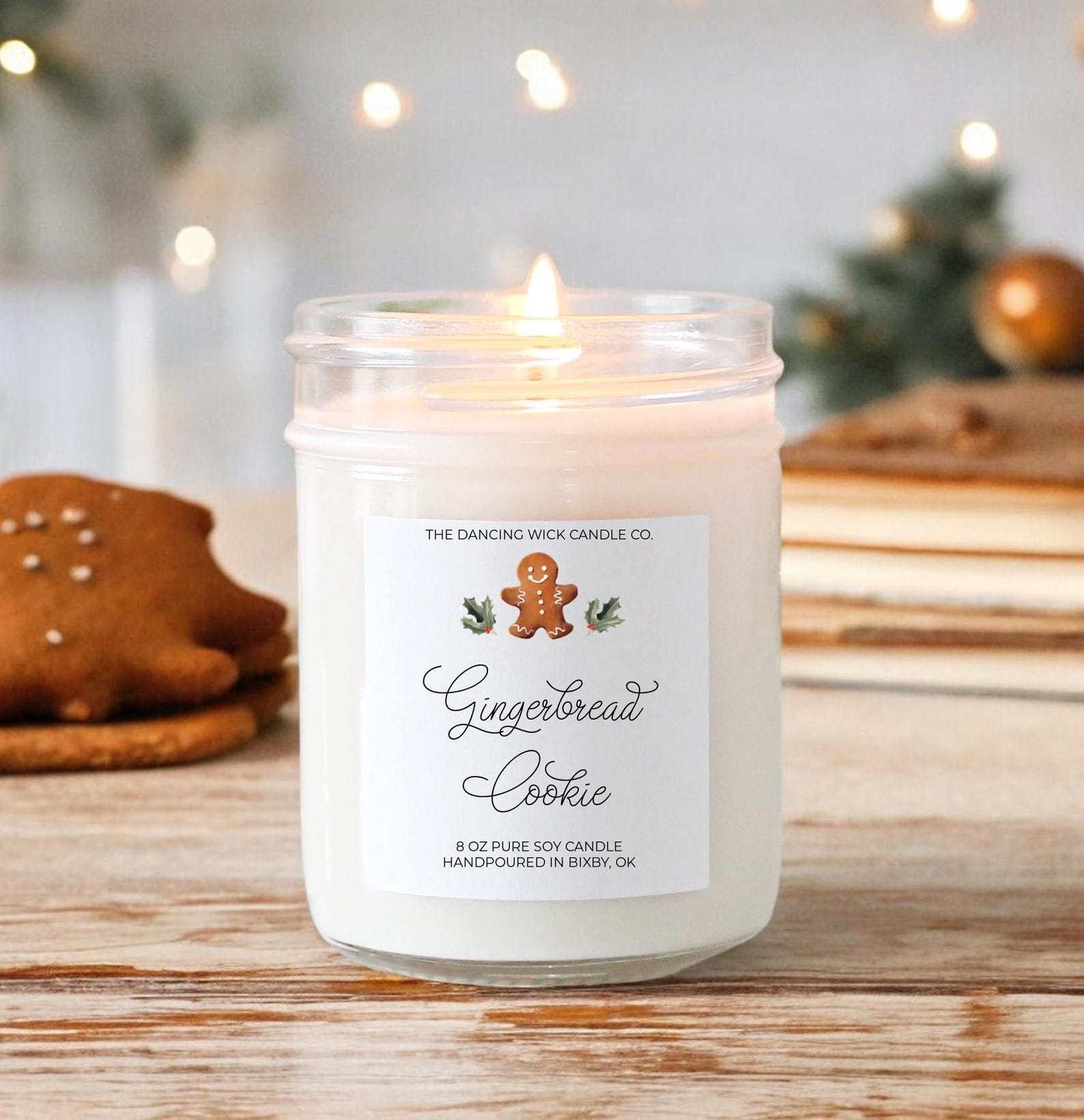 Gingerbread Cookie Soy Candle | Handpoured Christmas Scent | Holiday ...