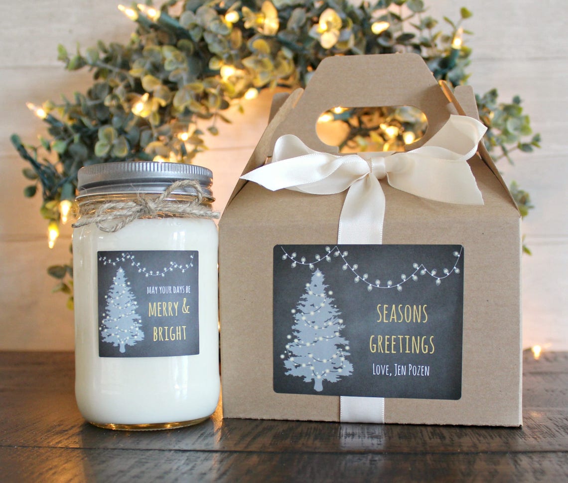 Christmas Tree Candle / May Your Days Be Merry and Bright / Holiday ...