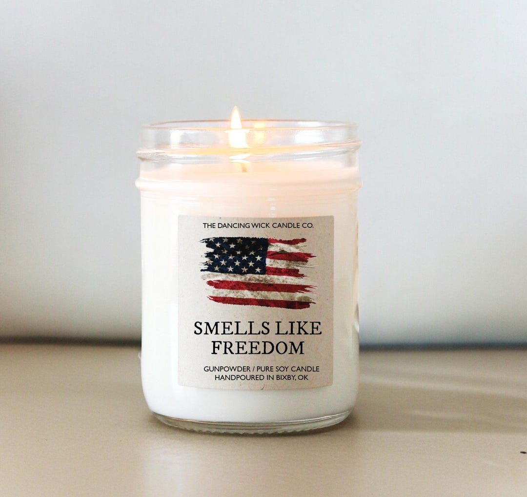Smells Like Freedom Soy Candle / American Flag / July 4th Patriotic ...